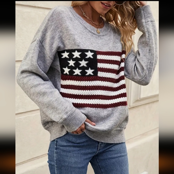 Sweaters | Womens American Flag Patriotic Sweater | Poshmark